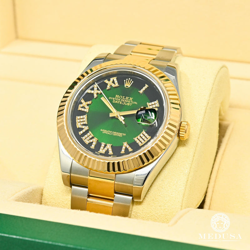 Montre Rolex | Rolex Datejust 41mm - Oyster Romain Vert Montre Homme ...